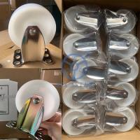 China 3 Inch Rigid Plate Stainless Steel Casters Solid Nylon Fixed Casters for sale