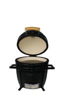 China Outdoor Charcoal 16 Inch Kamado Grill Ceramic Black Color 40cm for sale