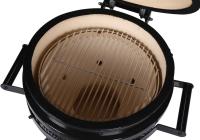 China Outdoor Charcoal 16 Inch Kamado Grill Ceramic Black Color 40cm for sale
