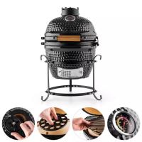 China 13 Inch 32cm Charcoal BBQ Ceramic Grill Outdoor Black for sale