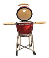 China 44cm Ceramic Kamado Grill 17 Inch Royal Red Color Kitchenware for sale
