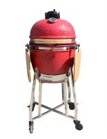 China 44cm Ceramic Kamado Grill 17 Inch Royal Red Color Kitchenware for sale