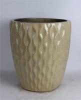 China Round Shape Glazed Outdoor Plant Pot for sale
