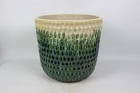China Garden Ceramic Outdoor Pot High Fired Round Shape for sale