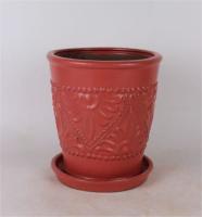 China Saucer Glazed Ceramic Indoor Pots 6 Inch And 8 Inch for sale