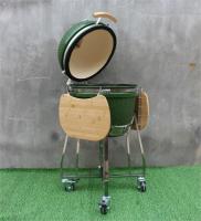 China Outdoor 48cm 18 Inch Kamado Grill Green Color Stainless Steel for sale