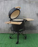 China Outdoor Kamado Ceramic Smoker Grill 51cm 20 Inch Matte Black Color for sale