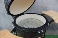 China Matte Black Color 51cm Ceramic Charcoal Cooker 20 Inch Kamado for sale
