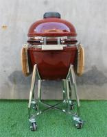 China 18 Inch Ceramic Kamado Charcoal Grill Tropical Red 48cm for sale