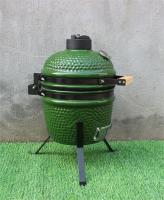 China Green Color Outdoor 13 Inch Ceramic Charcoal Cooker 33cm for sale