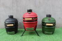 China Green Color 13 Inch Kamado Grill Kitchenware Black Coated Iron for sale