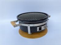 China Ceramic Charcoal BBQ Grill Hibachi Grill Round in Black Color for sale