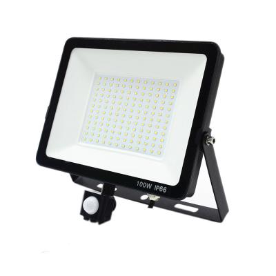 China 10000lm Security PIR LED Flood Lights 3000K 4500K 6500K Motion Sensor for sale