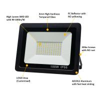 China IP66 Waterproof LED Flood Lights 100W for Garden Yard Park Courtyard for sale