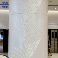 China Stadiums Aluminium Exterior Wall Cladding 1mm / 2mm Thickness Column Cover for sale
