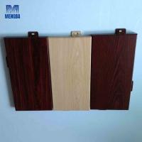 China Airports Aluminium Curtain Wall Wood Grain Panel Customized Size for sale