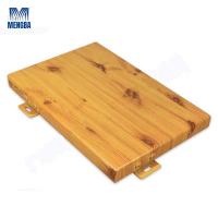 China Airports Aluminium Curtain Wall Wood Grain Panel Customized Size for sale