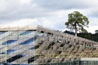 China Outdoor Aluminium Curtain Wall Laser Cut Wood Stone Cladding Veneer for sale