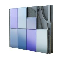 China Laser Cut Aluminium Curtain Wall Solid Dibond Grid Corrugated Decoration for sale