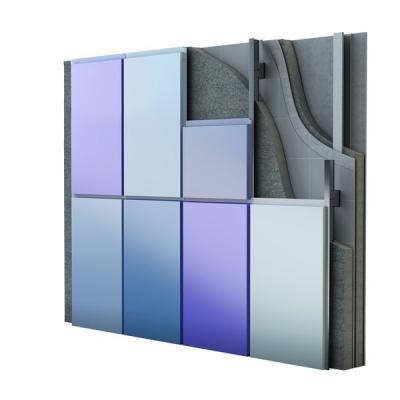 China Laser Cut Aluminium Curtain Wall Solid Dibond Grid Corrugated Decoration for sale
