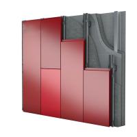 China Laser Cut Aluminium Curtain Wall Solid Dibond Grid Corrugated Decoration for sale