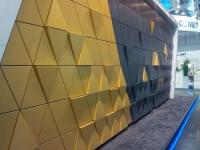 China Laser Cut Aluminium Curtain Wall Solid Dibond Grid Corrugated Decoration for sale