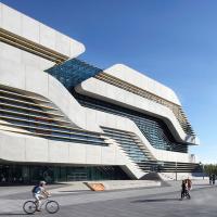 China Restaurant Aluminium Curtain Wall Cladding Wind Turbine Facade for sale