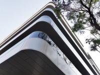 China 3D Curved Glass Curtain Wall Metal Aluminium Building Facade Waterproof for sale