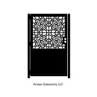 China OEM Black Sliding Aluminum Fence Gate Fireproof And Weather Resistant for sale