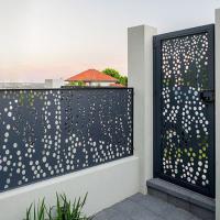 China Rectangular Aluminium Profile Gate Double Aluminum Exterior Door Lightweight for sale