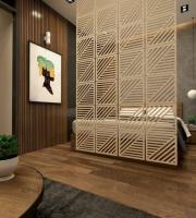 China Custom Soundproof Partition Folding Room Divider Movable Lightweight for sale
