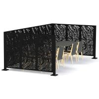 China Floral Decorative Screen Room Divider 4 Panel aluminum Lightweight for sale