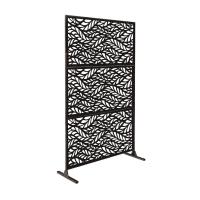 China Black Shelf Room Divider Screen Foldable Rectangle Carved Design for sale