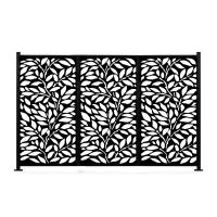 China Anodized Black Aluminum Garden Fence Lightweight Waterproof Privacy Fence for sale