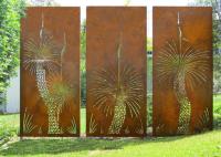 China OEM / ODM Decorative Black Aluminum Fence 6x8 Privacy Fence Laser Cut for sale