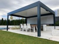 China Luxury Modern Aluminum Pergola Gazebo Waterproof Roof Panels for sale