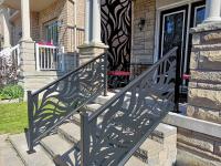 China Exterior / Interior Aluminum Stair Railing Heat Insulation Balustrade Handrail for sale