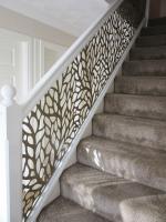 China Polished Aluminum Spiral Staircase Outdoor Contemporary Stair Balustrade for sale