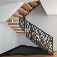 China Polished Aluminum Spiral Staircase Outdoor Contemporary Stair Balustrade for sale