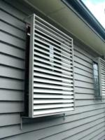 China OEM / ODM Aluminium Vertical Louvers Window Shutters Panels Frame for sale
