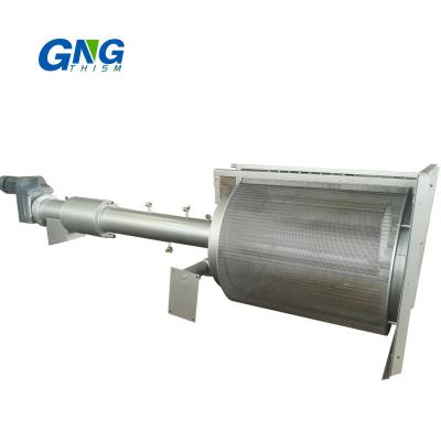 China SS304 SS316L Rotary Drum Screen Wastewater Solid Liquid Separator 0.5 - 6mm for sale