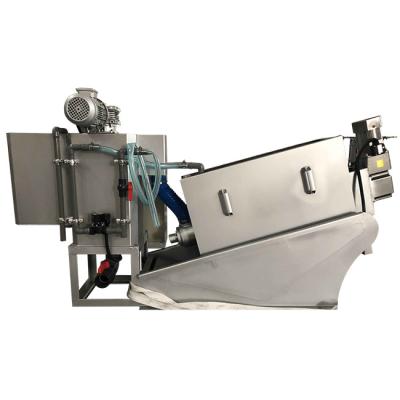 China SS304 Compact Activated Dewatering  Sludge Press Machine Polymer Saving for sale
