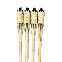 China Natural Bamboo Torch with Replaceable Fiberglass Wick - for Backyard Party, Wedding, Pathway Lighting for sale