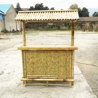 China 220x100*50cm Handcrafted Natural Bamboo Tiki Bar  Traditional Polynesian Style Outdoor Serving Station for Commercial Use or Home Entertainment for sale