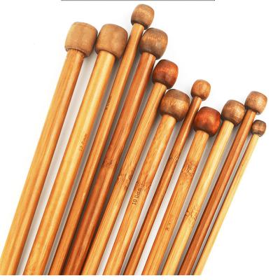China Carbonized Knitting Needles Bamboo Raw Material Single Point Bamboo Crochet Hook for sale