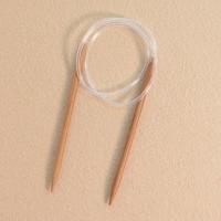 China Carbonized Natural Bamboo Circular Knitting Needles 60cm Transparent Tube For Handicraft for sale
