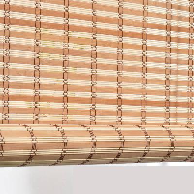 China Indoor Outdoor Bamboo Manual Pergola Roller Blinds Window Sun Blade Privacy Drape for sale