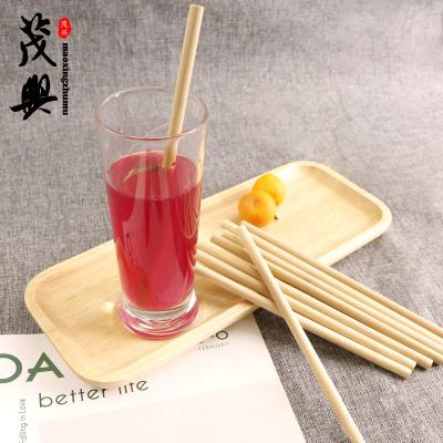 China Biodegradable Bamboo Raw Material Organic Natural Fiber Straw Reusable Bamboo Drinking Straw with Cleaner for sale
