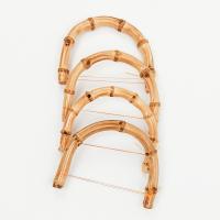 China Round And Half Round Bamboo Bag Handle With Bamboo Root For Lady's Handbag for sale