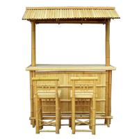 China Bamboo Tiki Bar Tropical Outdoor Bar with Thatched Roof for Backyard & Parties for sale